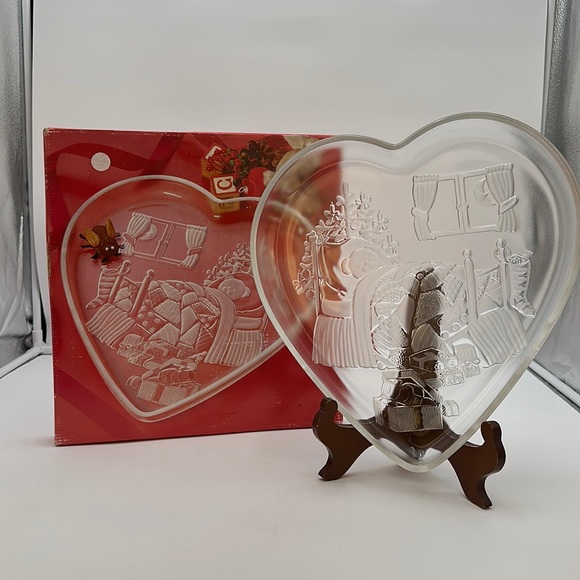 Mikasa | Holiday | Vintage Mikasa Crystal Heart Shaped Serving Tray ...